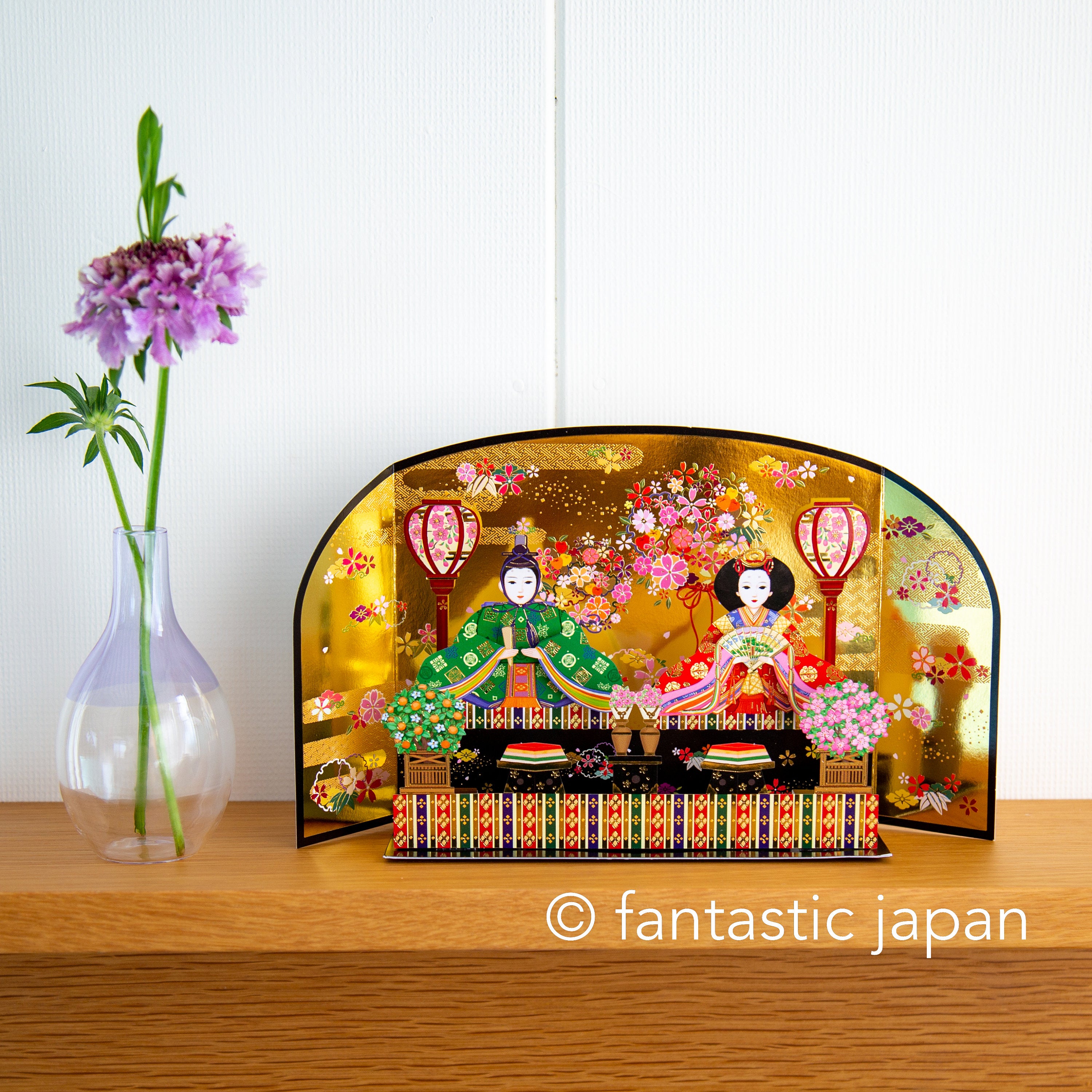 Pop-up Greeting card -Doll's Festival "Hinamatsuri"- – Fantastic Japan