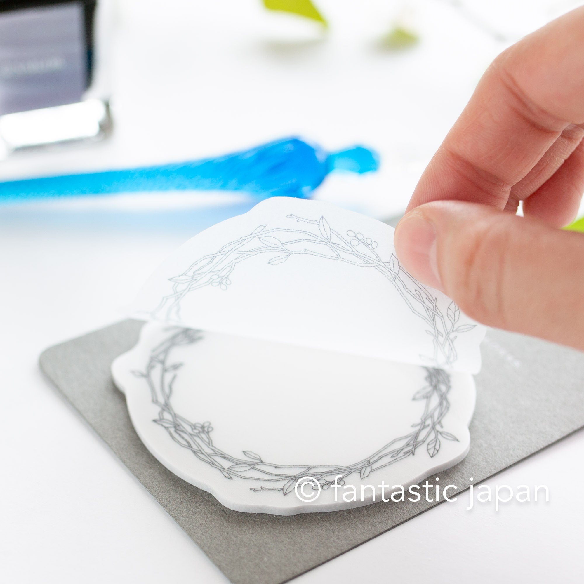 Hütte paper works / Tracing paper die-cut sticky notes -wreath ...