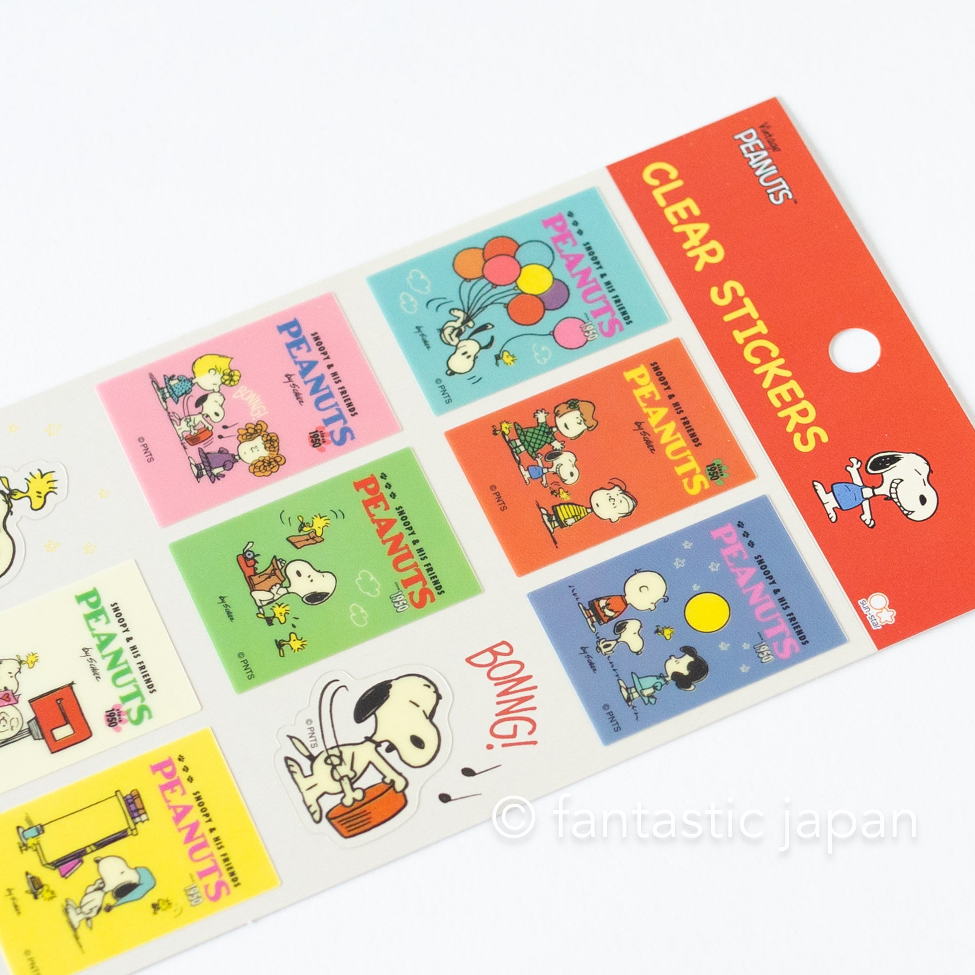 Peanuts Snoopy Book cover-style stickers -B- – Fantastic Japan