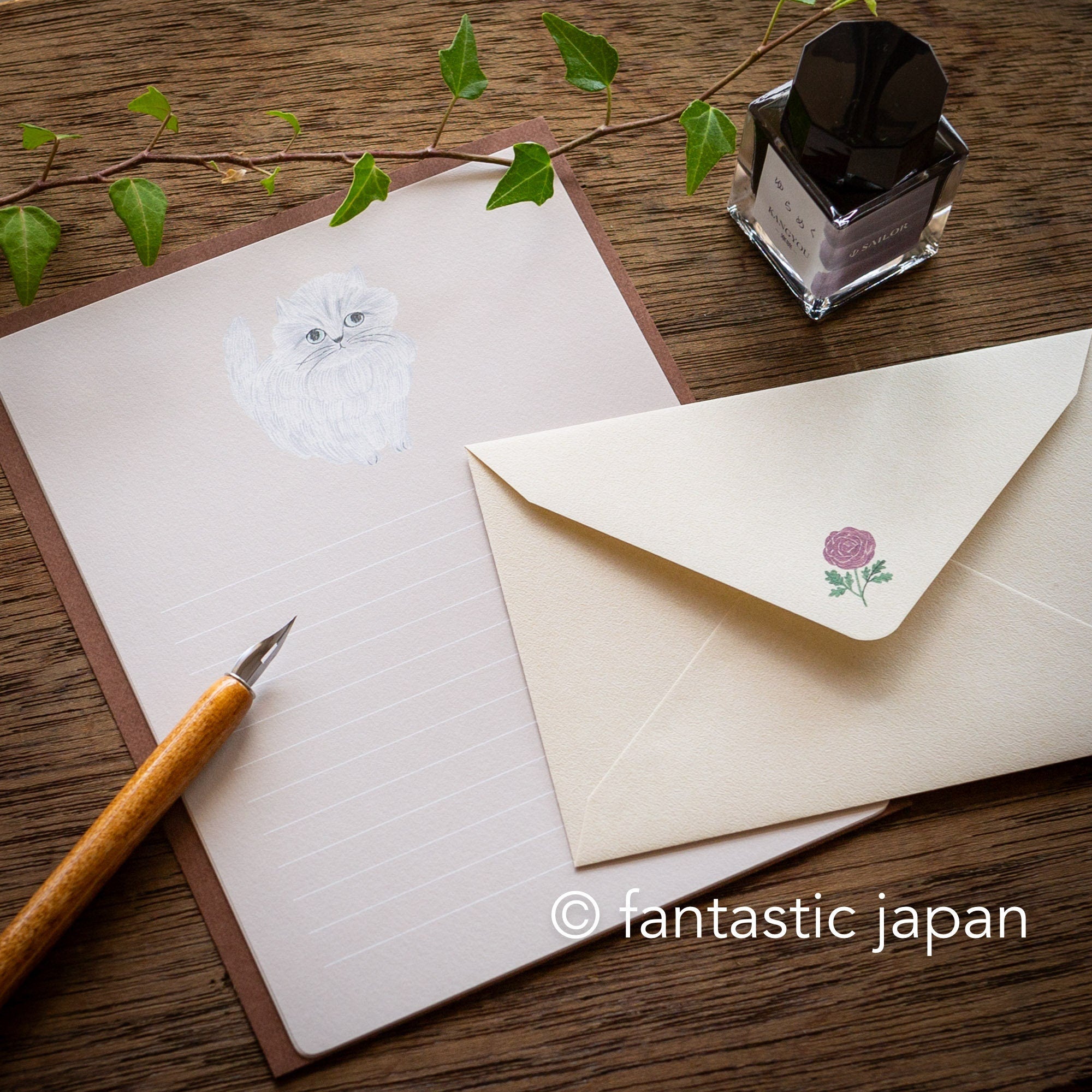 miyuki matsuo letter writing set / cat -Minette- – Fantastic Japan