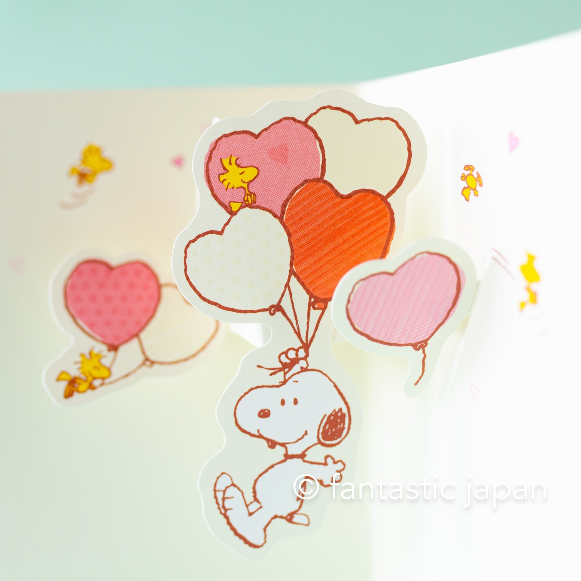 PEANUTS Pop-up card -heart balloons- – Fantastic Japan