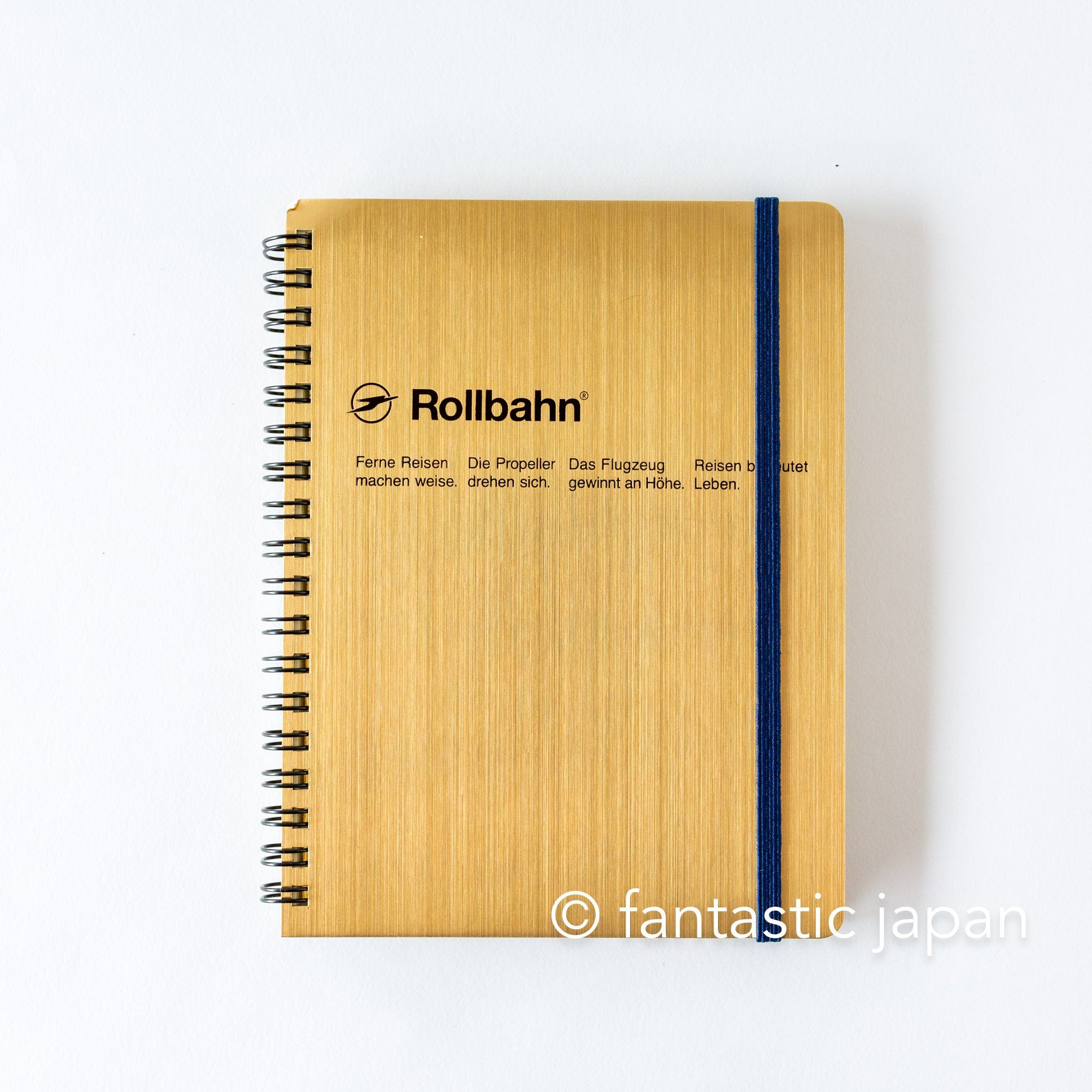 DELFONICS / Rollbahn spiral notebook Large (5.6" x 7.1" ) -metalic gol ...