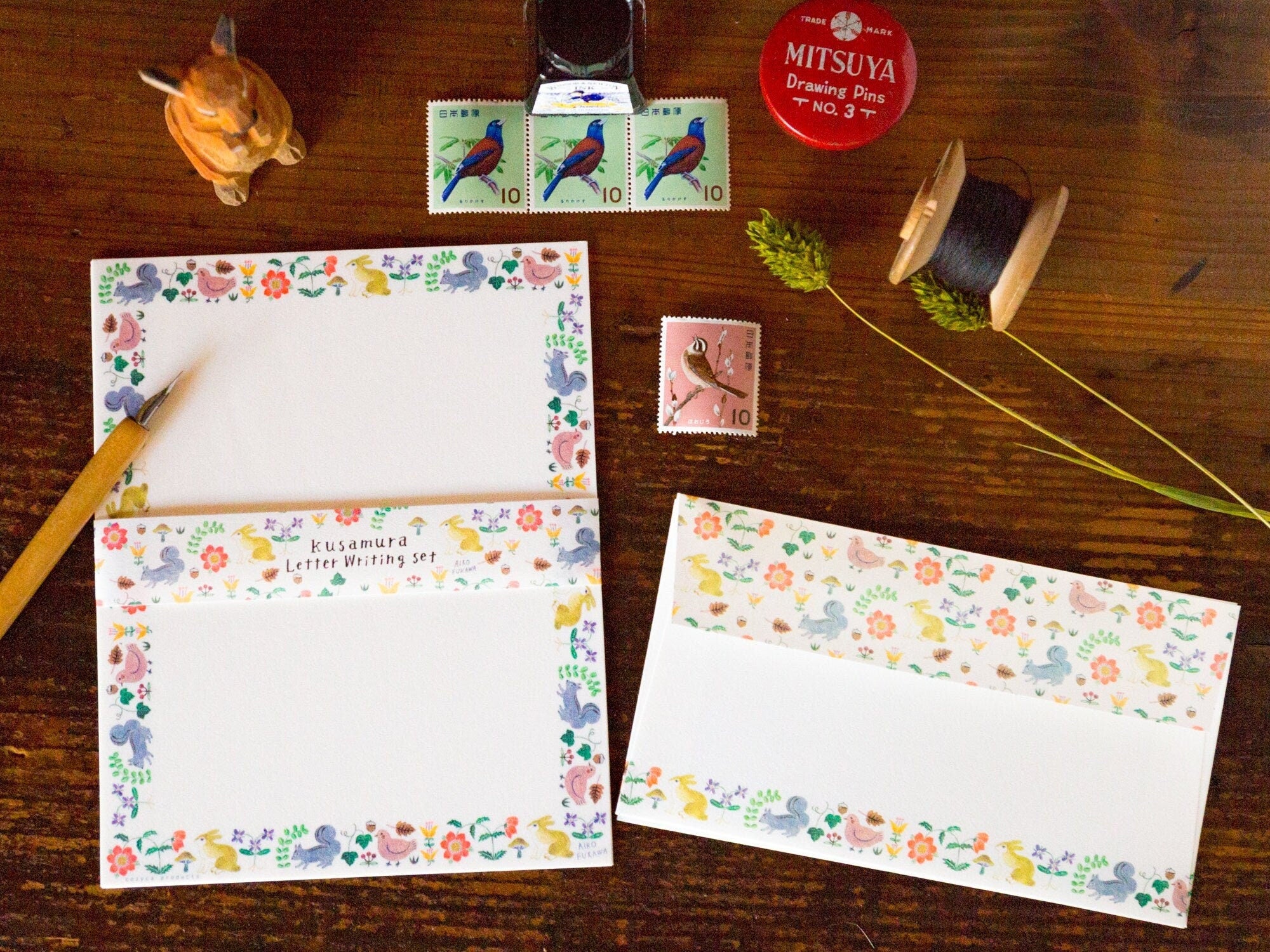 Japanese Writing Letter Set -KUSAMURA- by Aiko Fukawa – Fantastic Japan