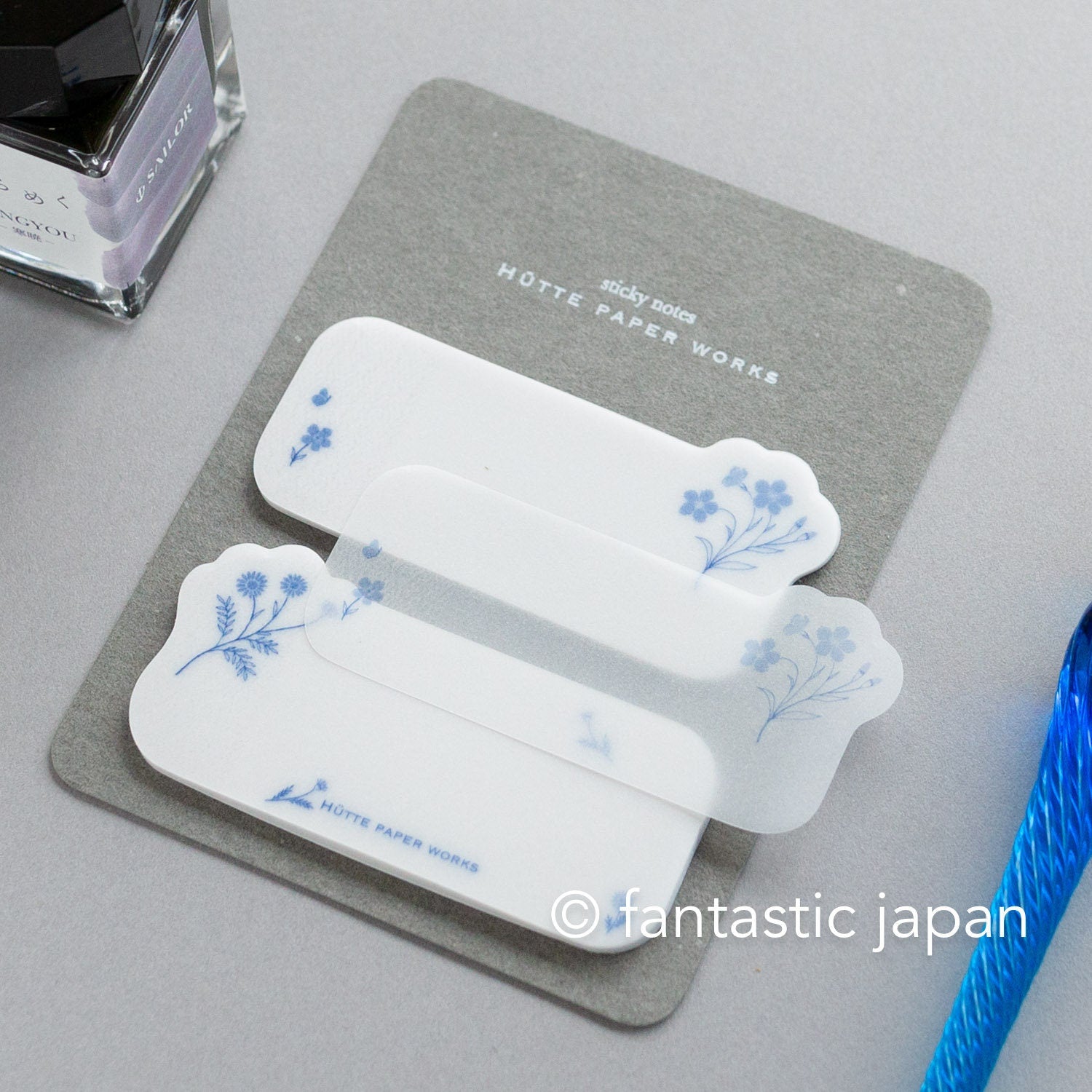 Hütte paper works / Tracing paper die-cut sticky notes -Floral pattern ...