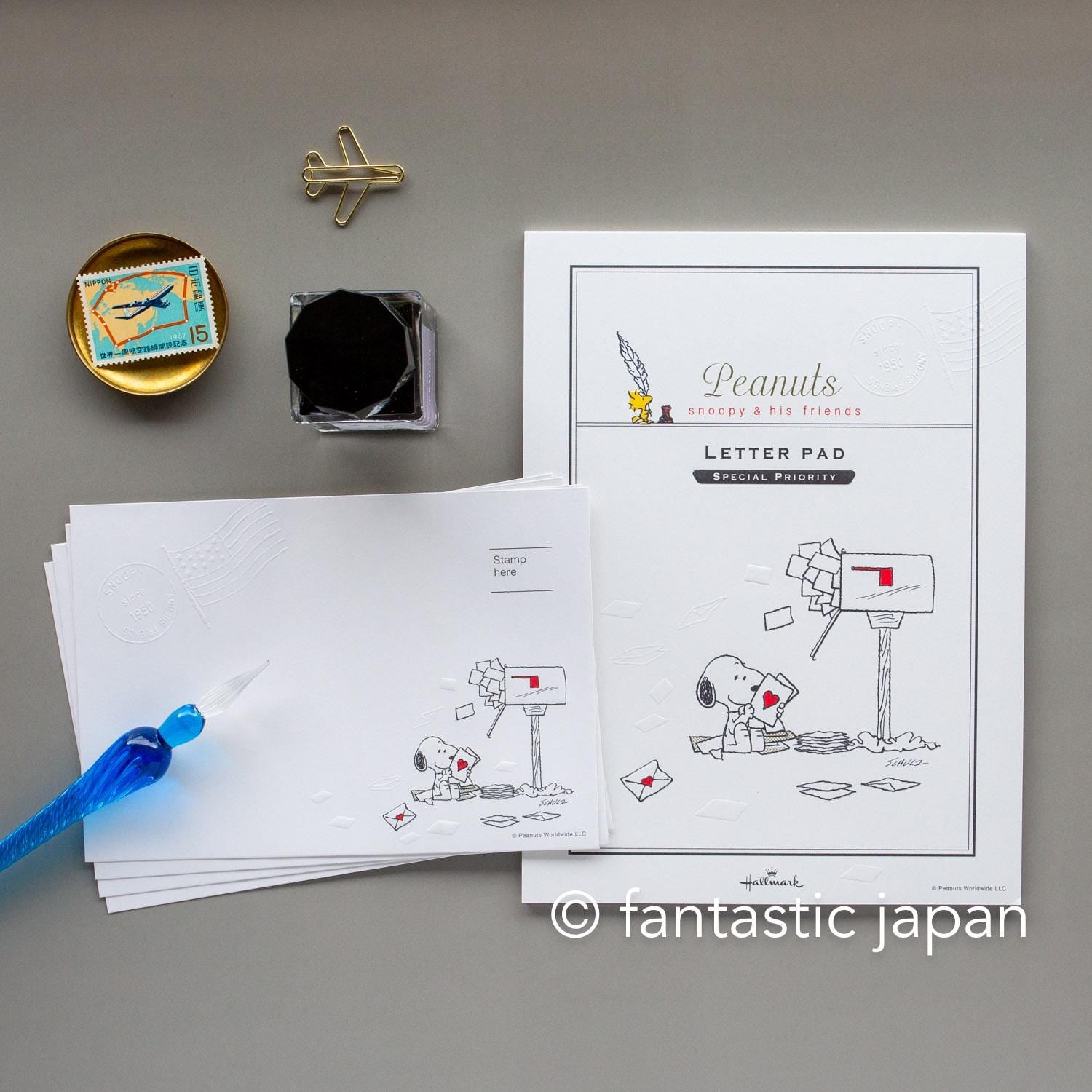 Peanuts Snoopy letter pad and envelopes -waiting for letters ...