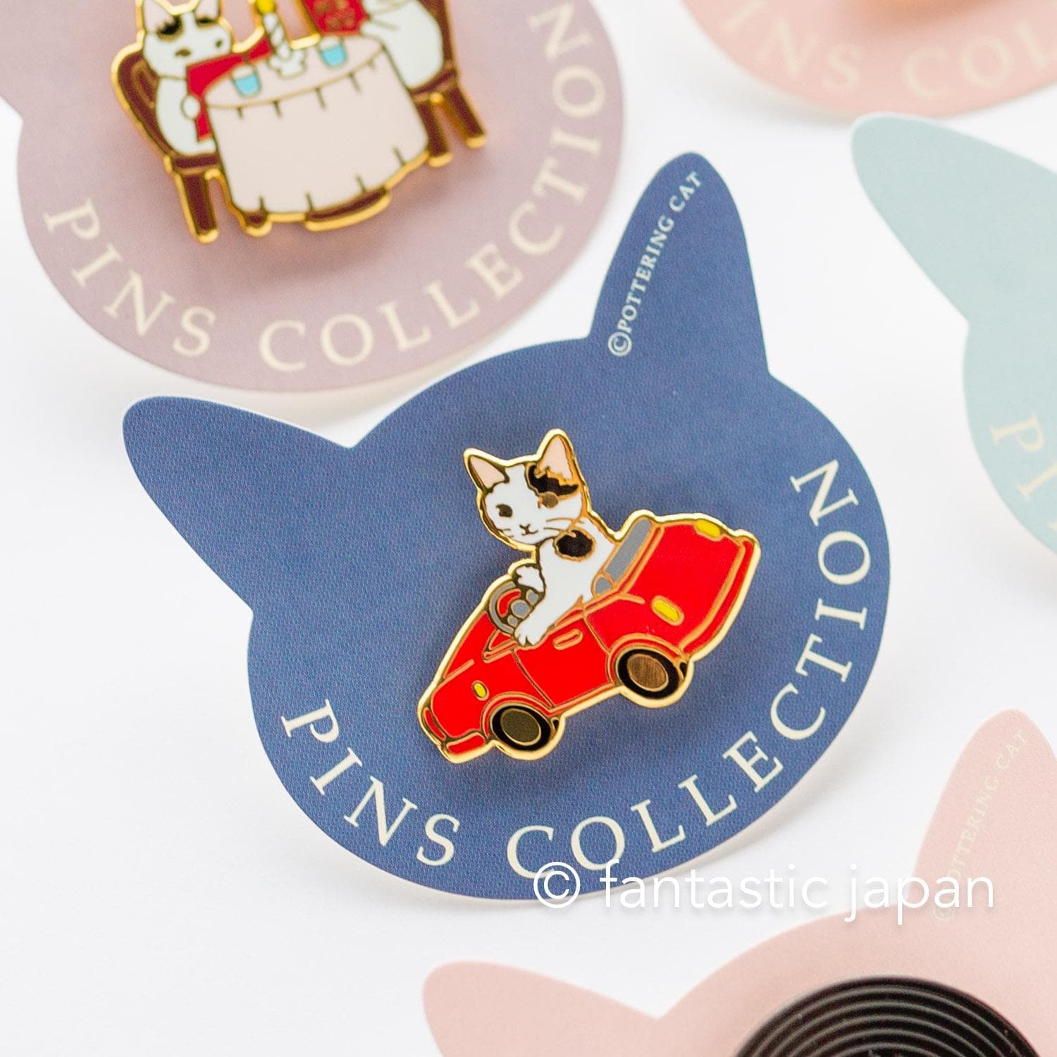 Pottering Cat hard enamel pin -kids car- – Fantastic Japan