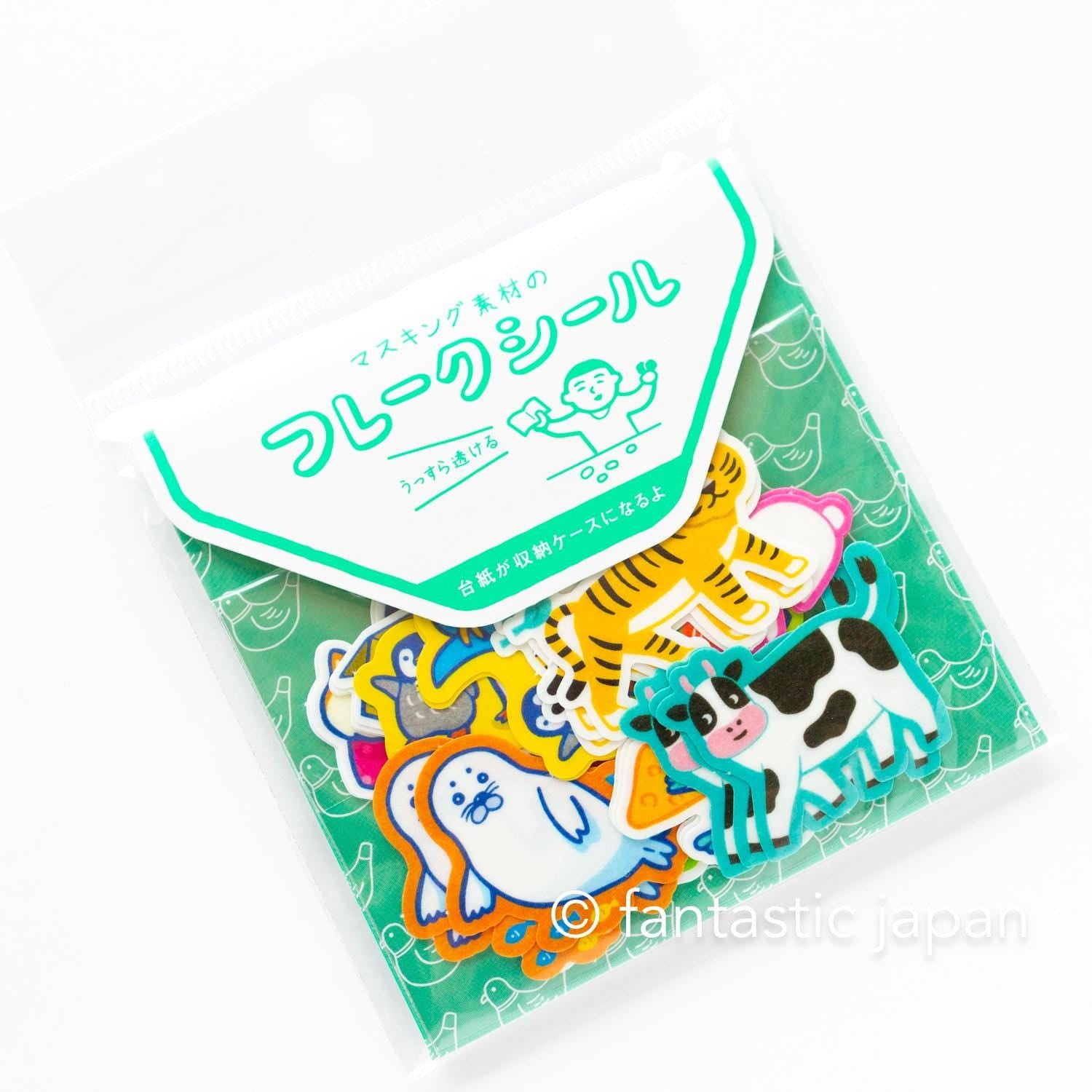 Hightide flake sticker / new retro -animals- – Fantastic Japan