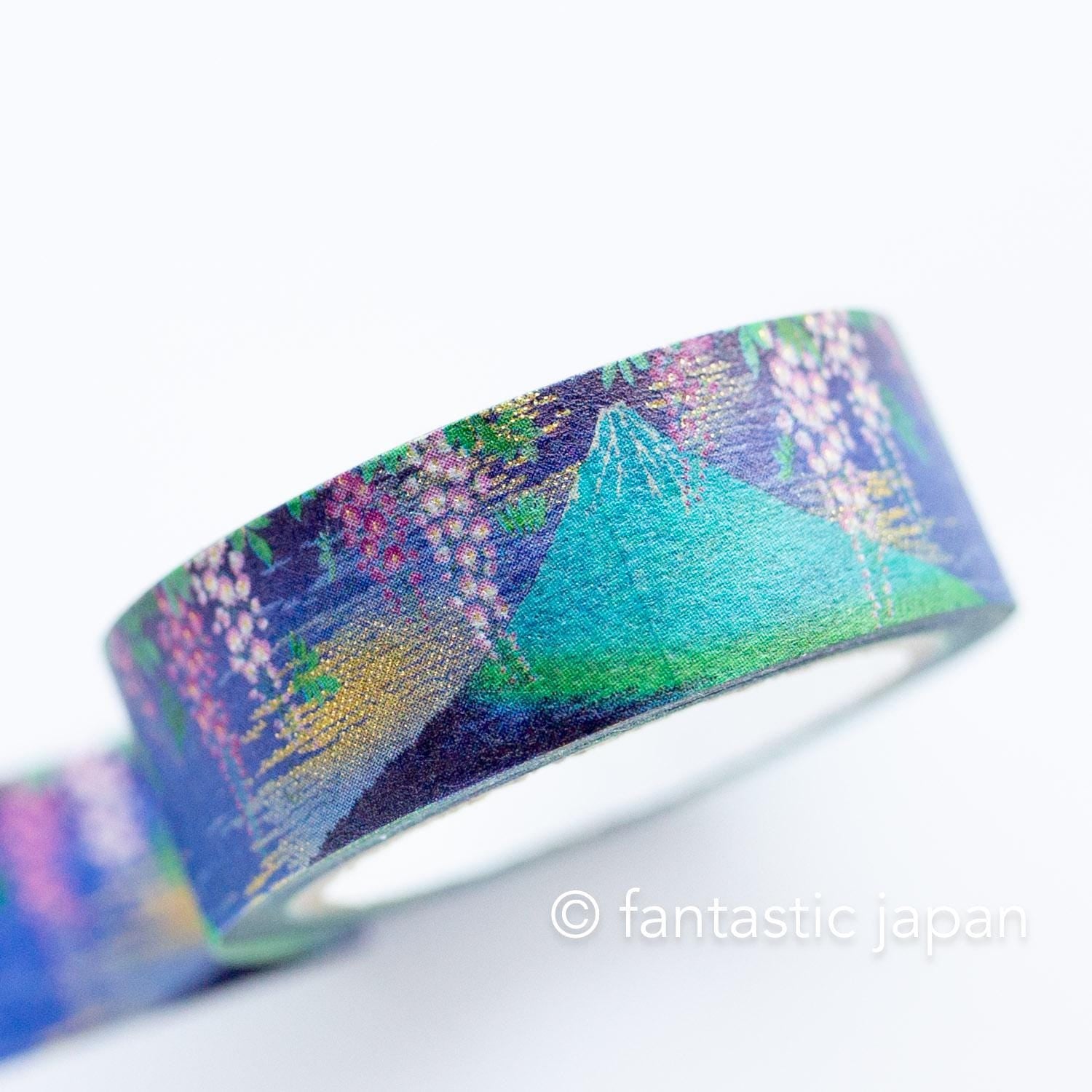 Gold Foil Masking Tape -mount Fuji and wisteria flower- / kamiiso sans ...
