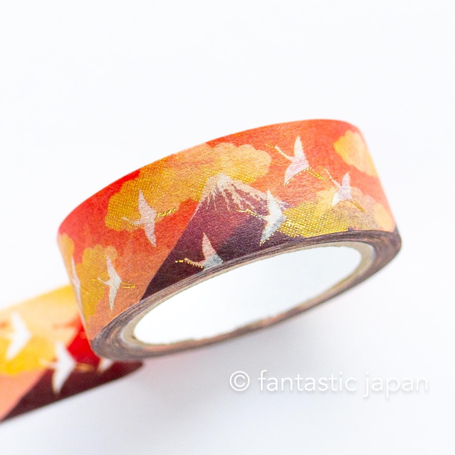 Gold Foil Masking Tape -mount Fuji and crane- / kamiiso sansho ...
