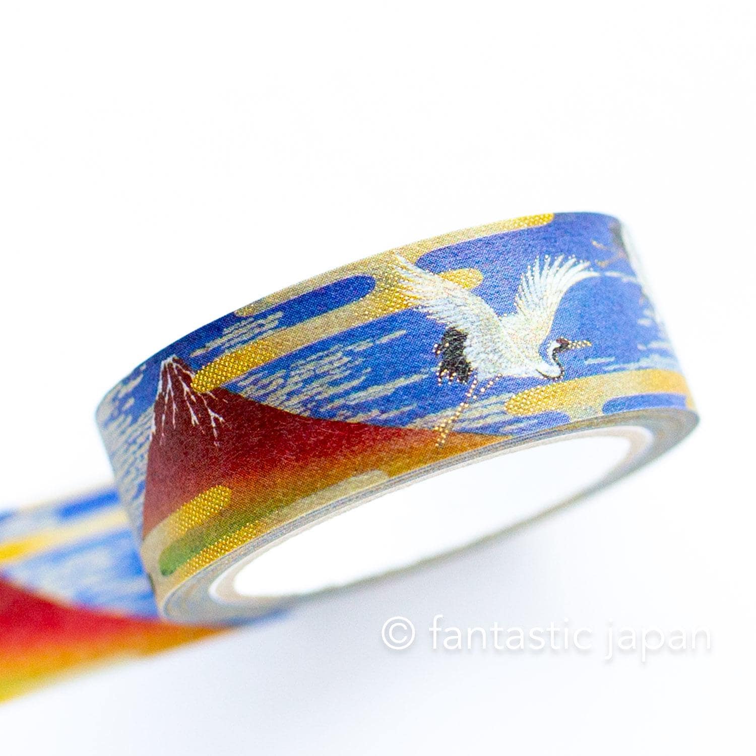 Gold Foil Masking Tape -red Fuji and crane- / kamiiso sansho ...
