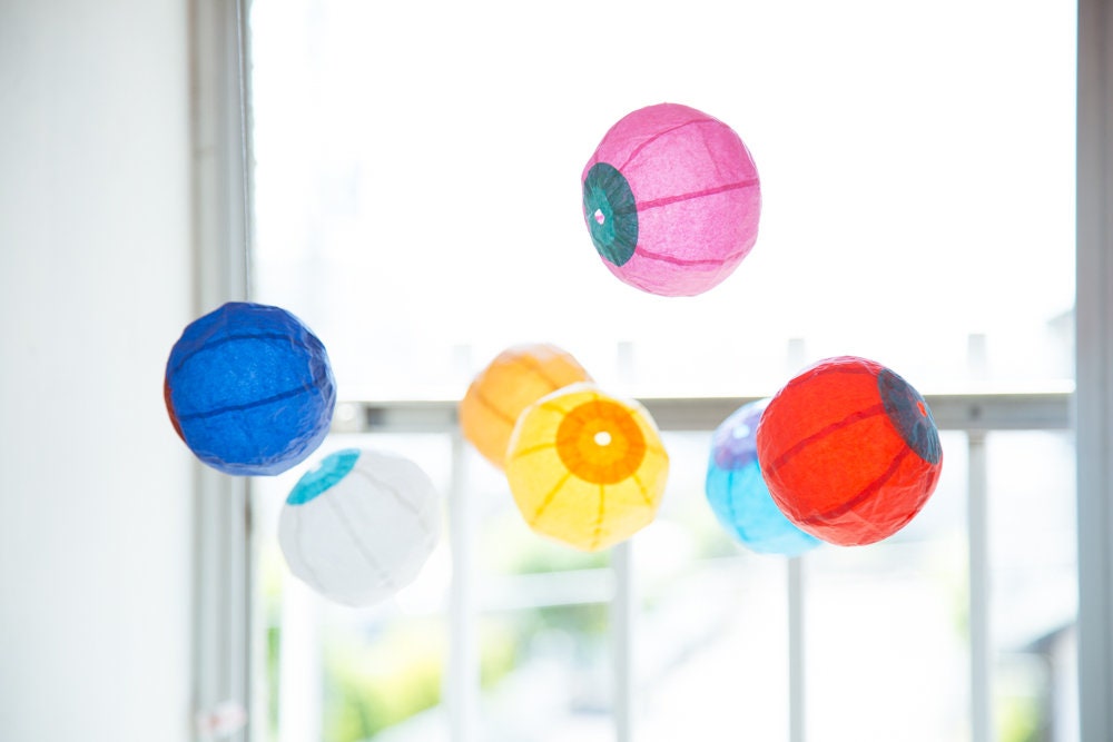 Japanese Paper Balloon -small colorful balloons- *Random Color (Color ...