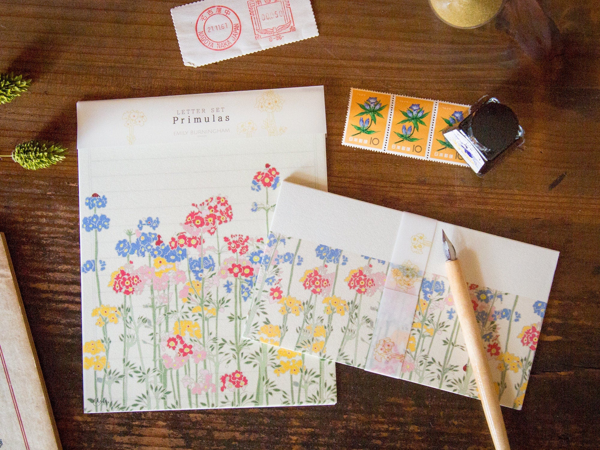 Letter Set -Primulas- – Fantastic Japan