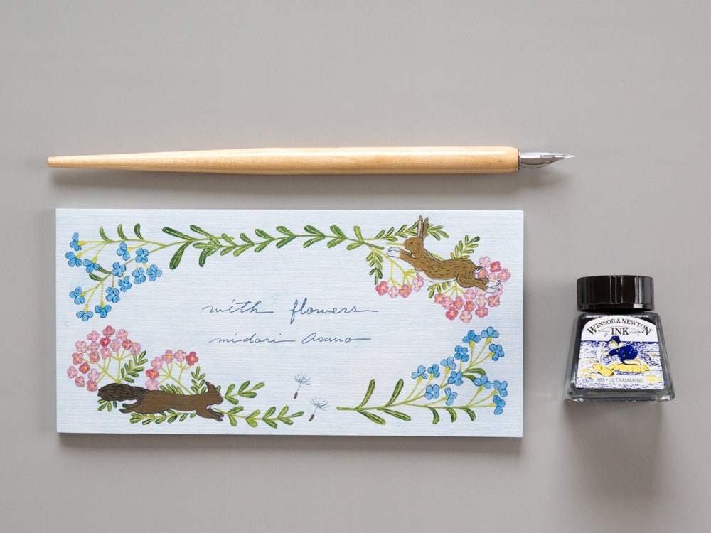 Letter Paper -with flowers- – Fantastic Japan