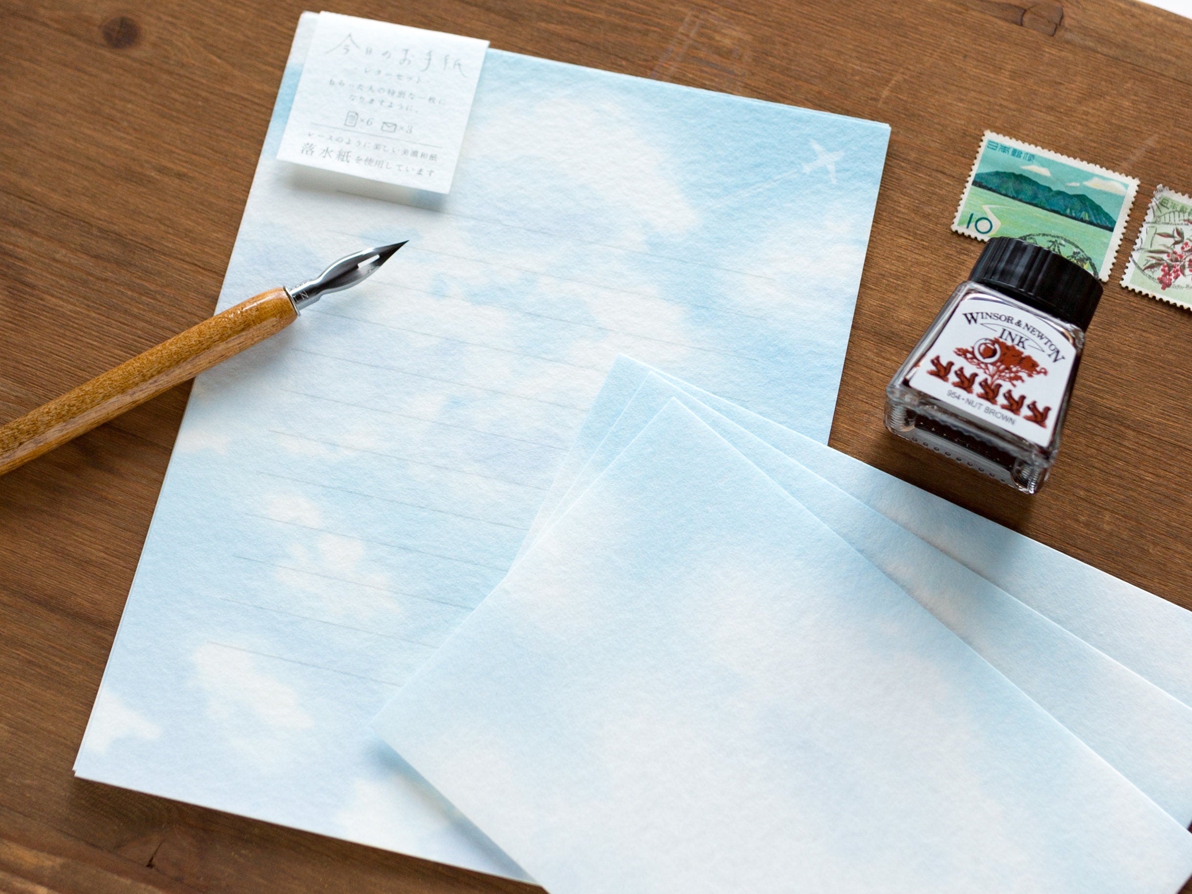 Washi letter set -clear sky- – Fantastic Japan