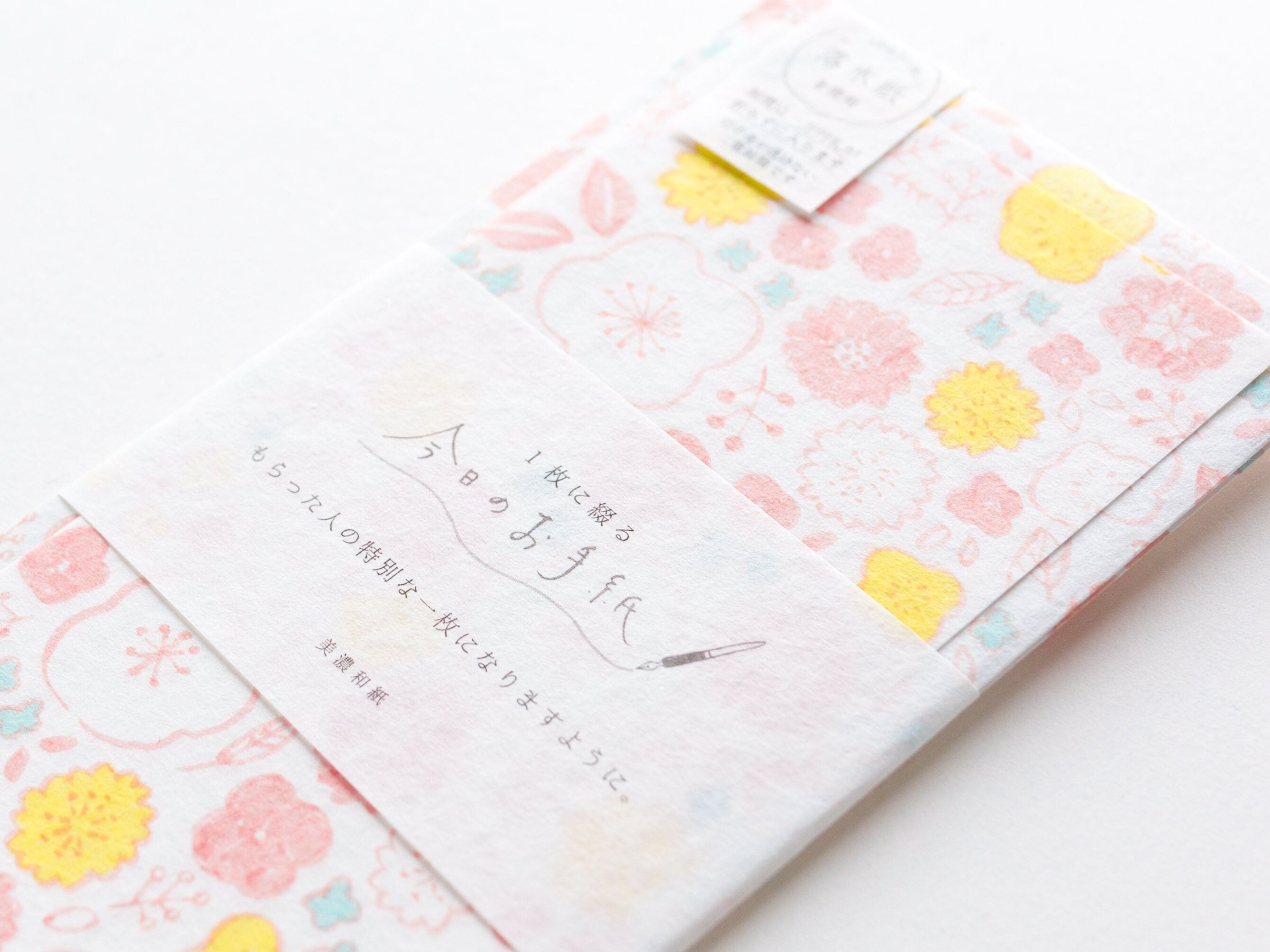 Japanese style washi letter set -little pink flowers- – Fantastic Japan