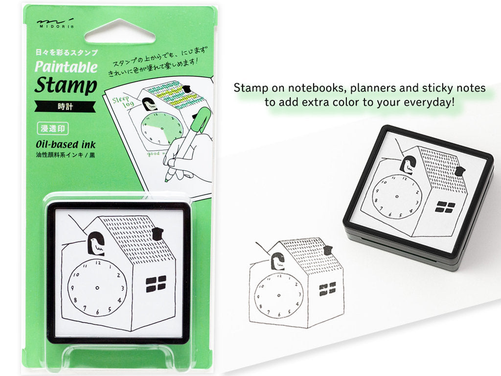 Paintable stamp -clock- – Fantastic Japan