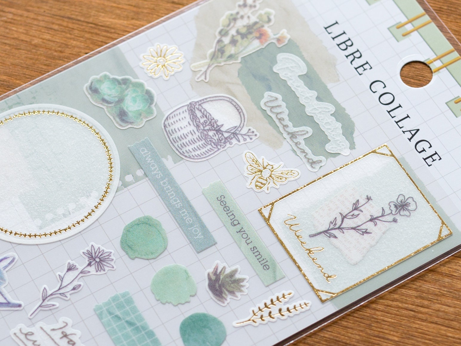 LIBRE COLLAGE sticker -green- – Fantastic Japan