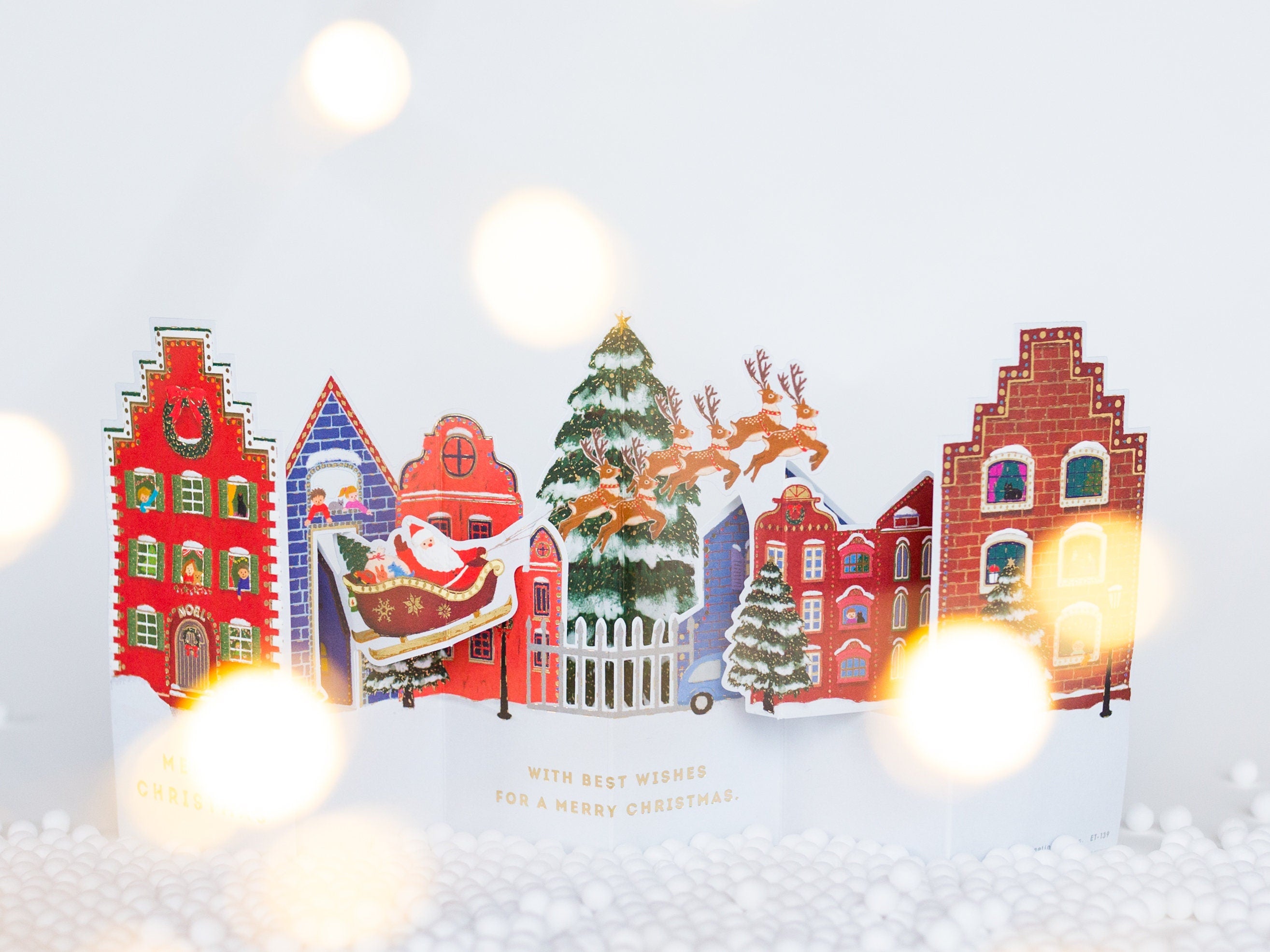 Christmas mini card "Pop-up card -Santa Claus in the town" – Fantastic ...