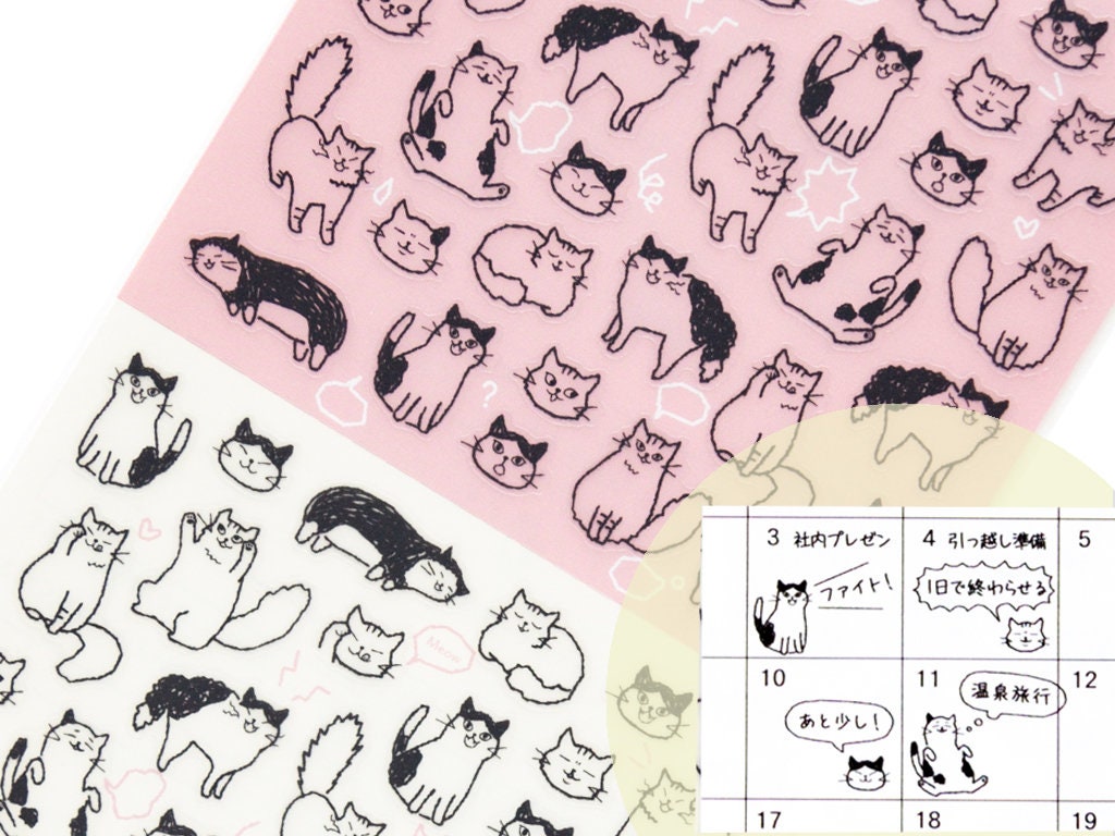 Schedule stickers -talkative cats- – Fantastic Japan