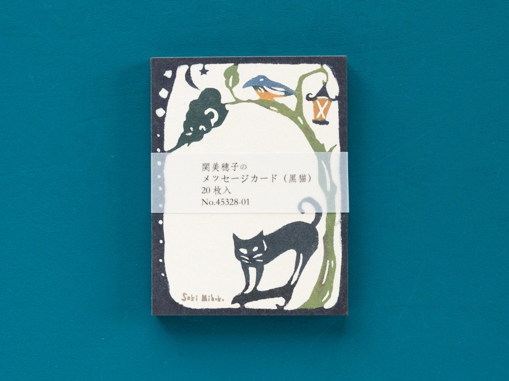 Classiky mini message card -black cat- / – Fantastic Japan