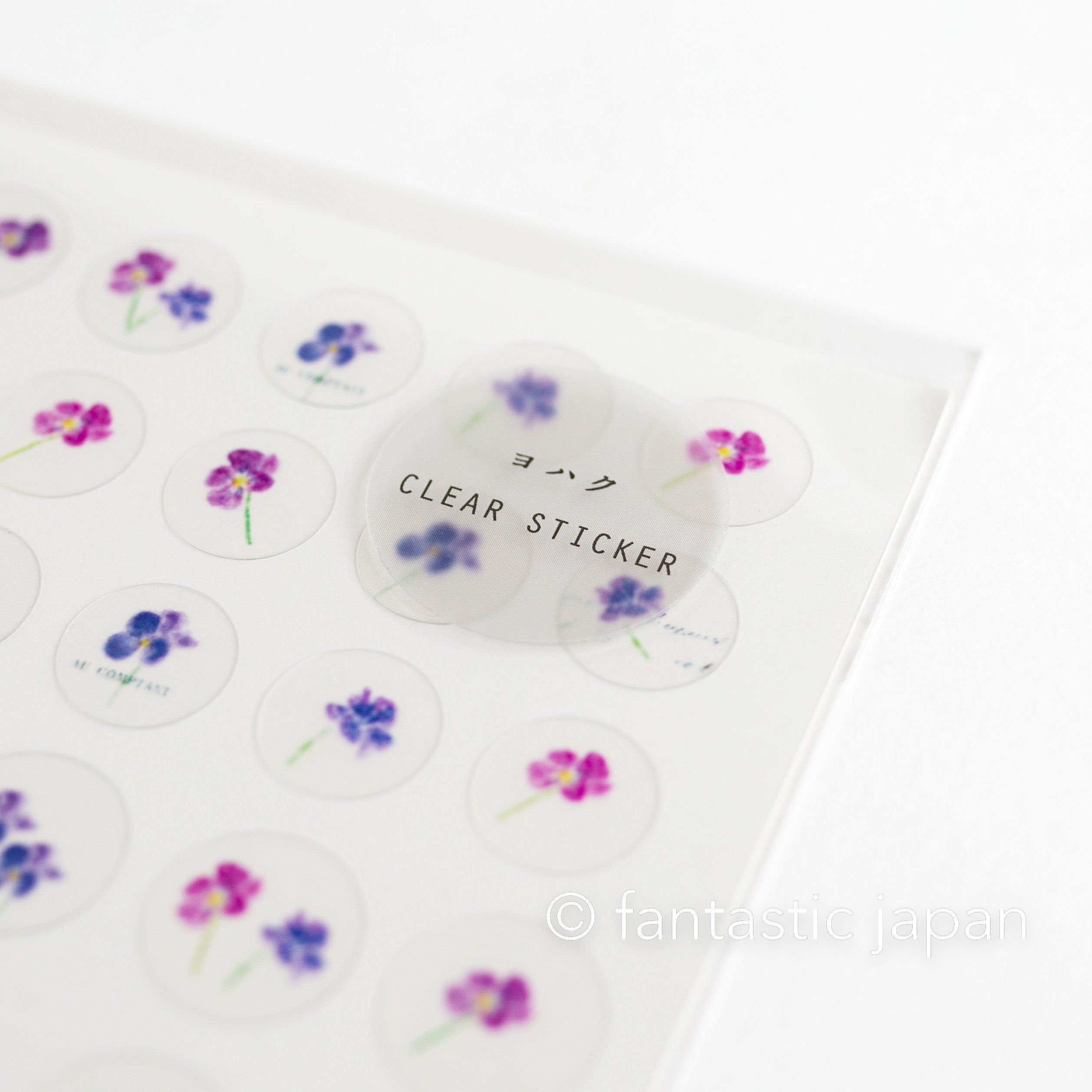 YOHAKU Clear sticker -M-086 sticker viola- – Fantastic Japan