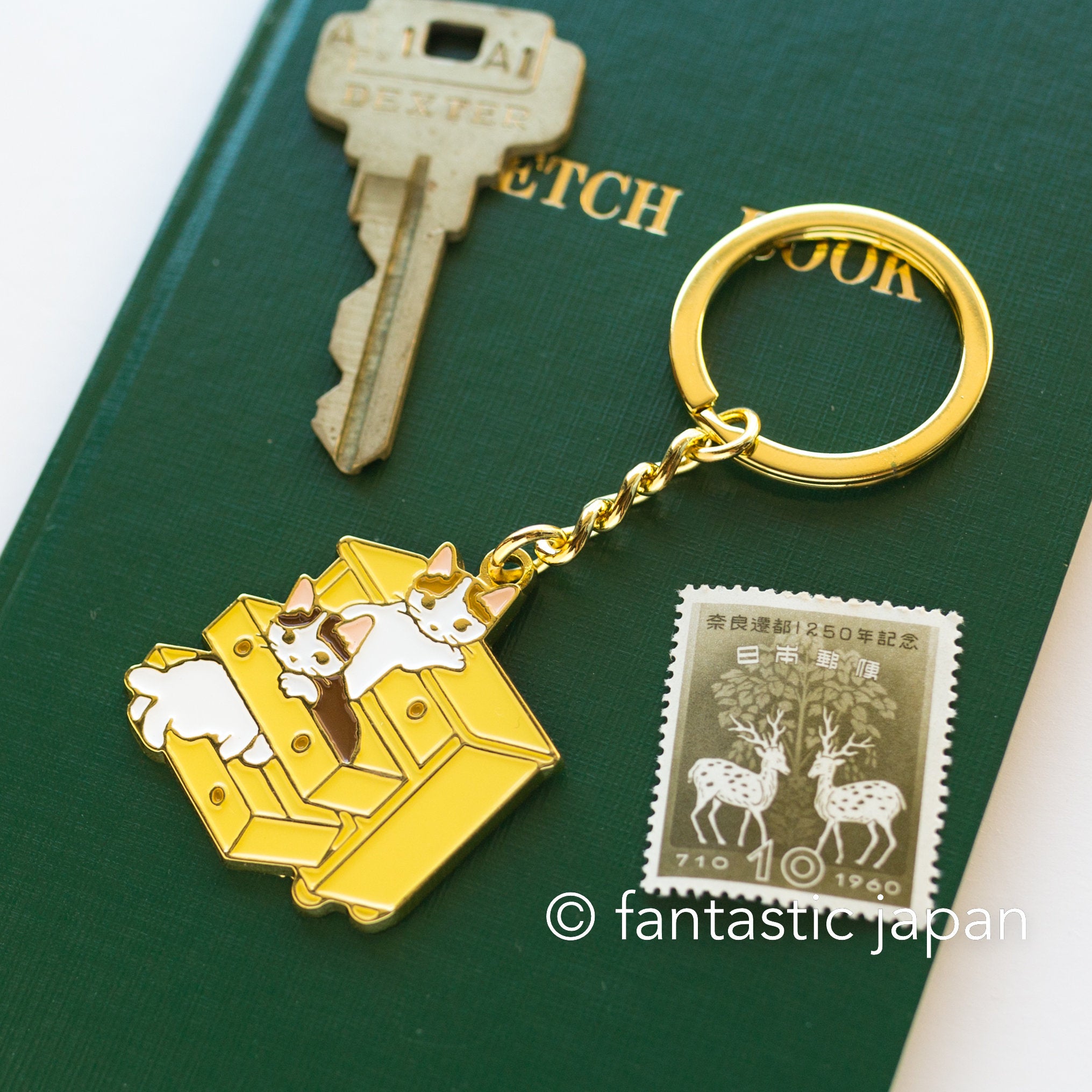 Pottering cat Key chain -Cats from drawer- – Fantastic Japan