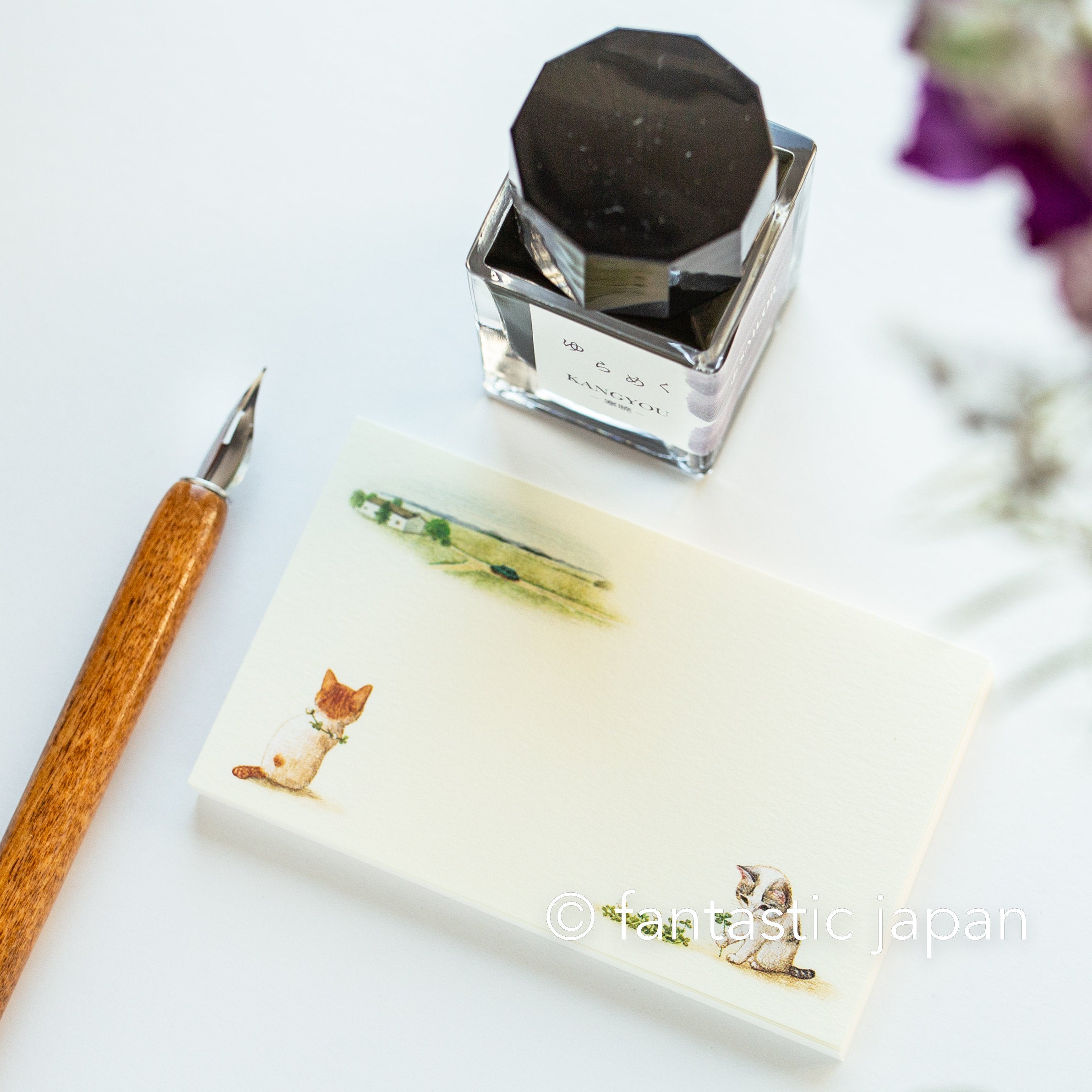Pottering Cat mini message card -cat holiday- – Fantastic Japan