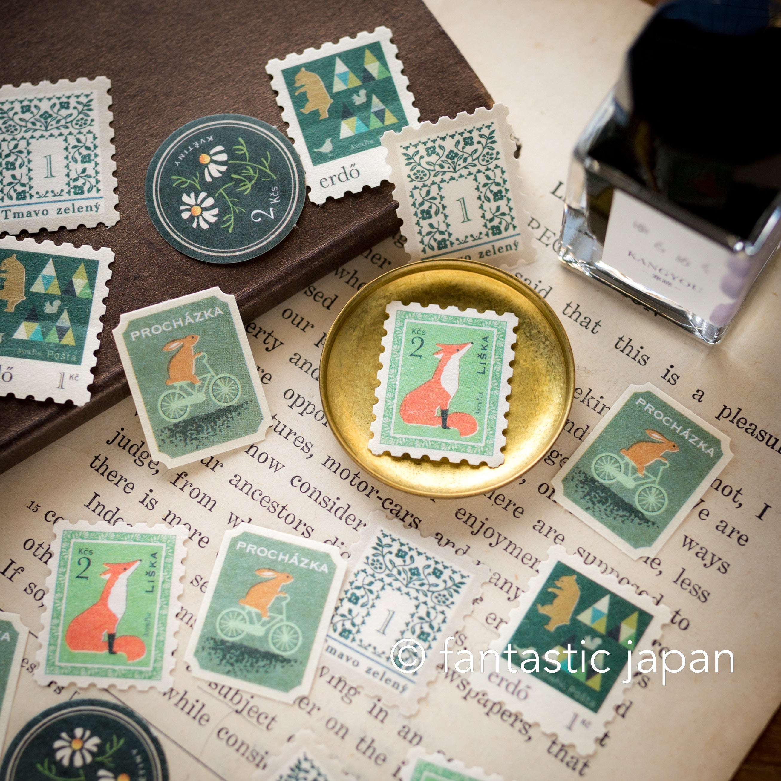 Flake sticker -Antik piac "Vert"- – Fantastic Japan