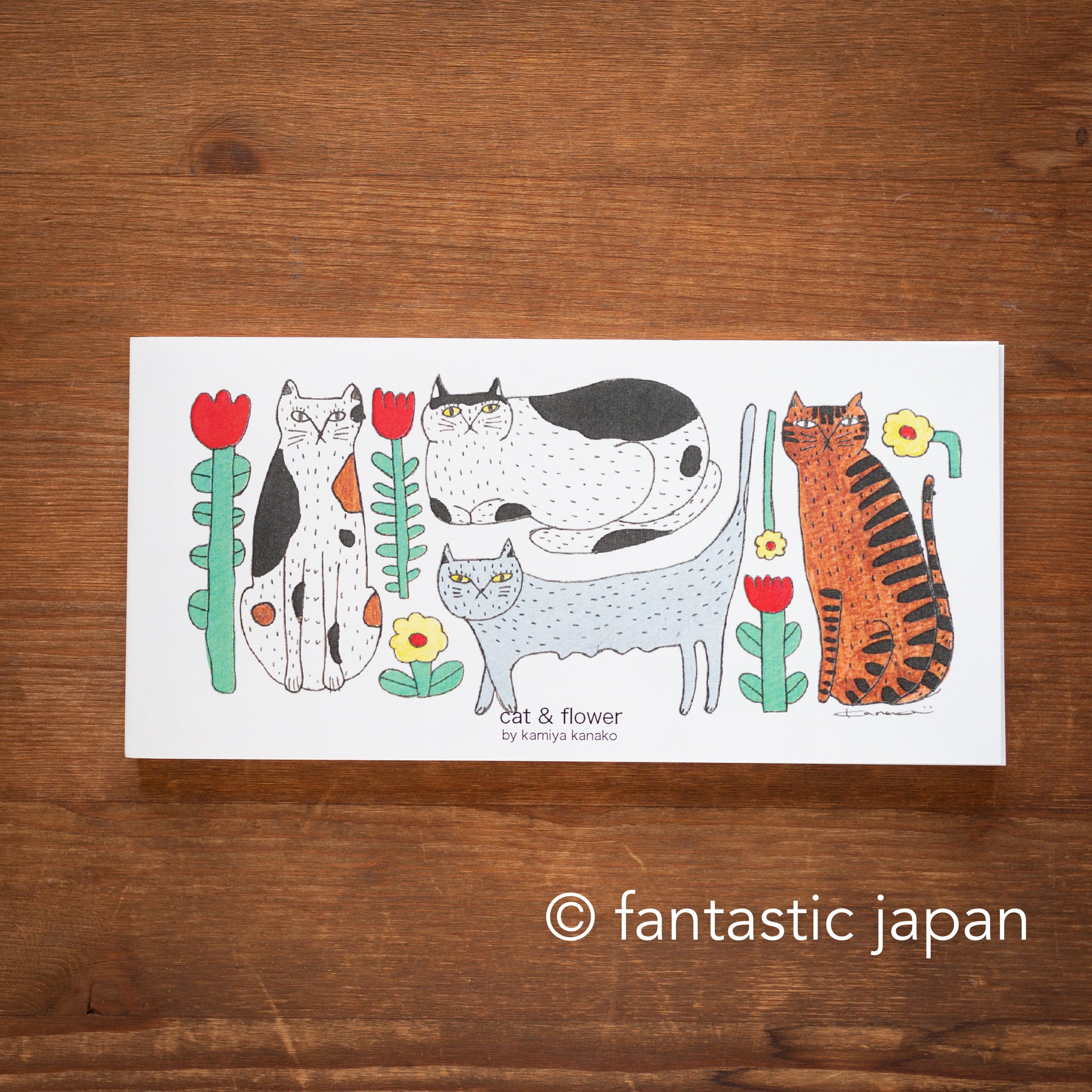 Letter Paper -cat & flower- by kamiya kanako – Fantastic Japan