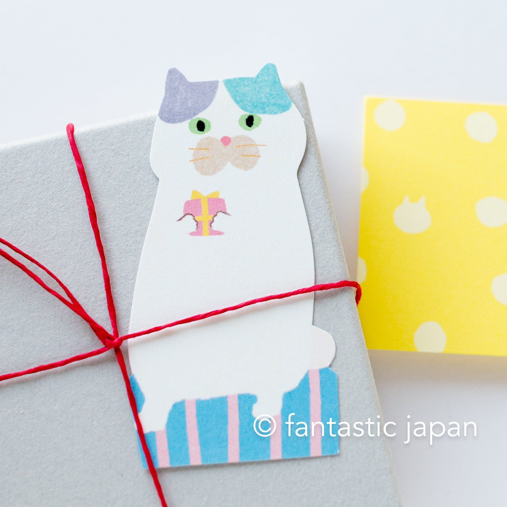 fluffmoumou cat mini message card set -yellow- – Fantastic Japan