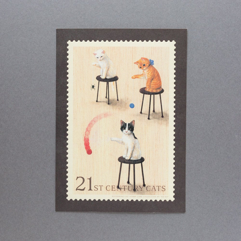 Pottering Cat post card -yo-yo- – Fantastic Japan