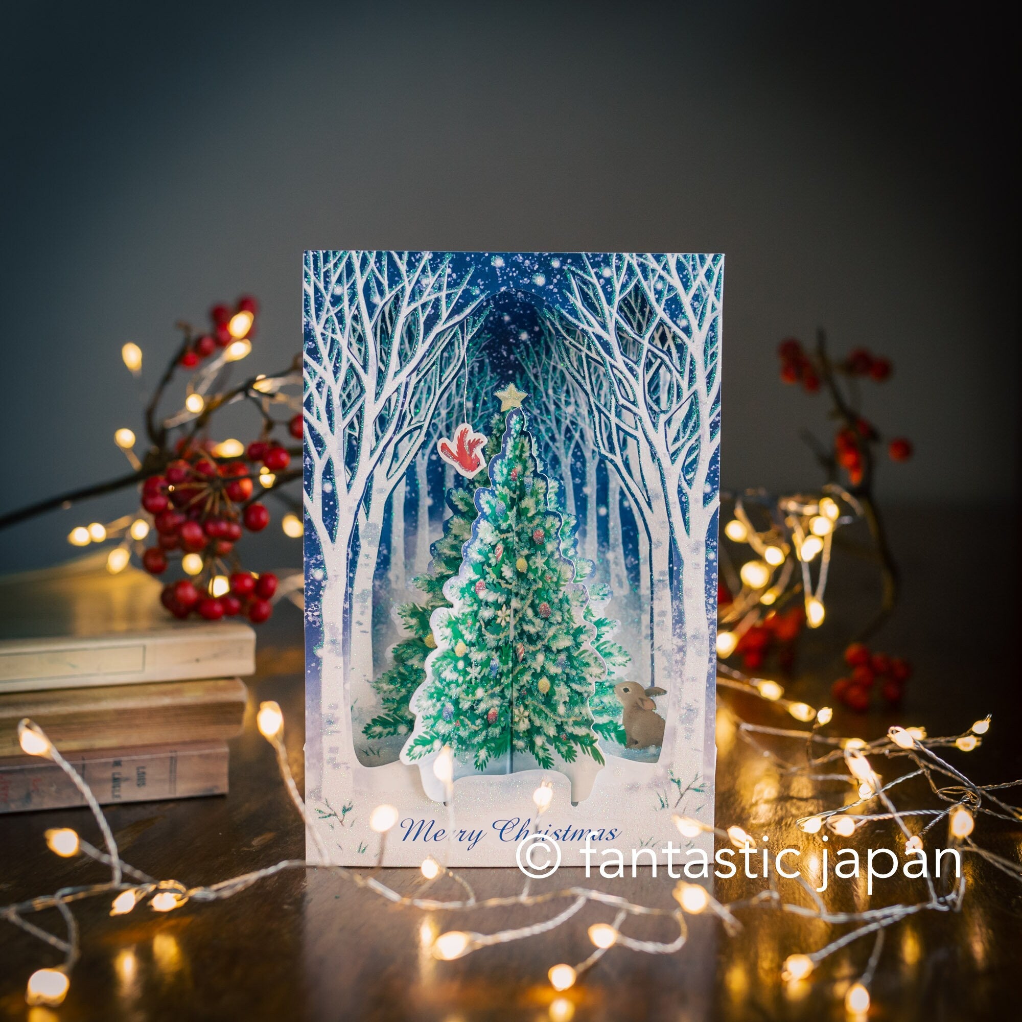 Christmas pop-up card -Tree in the woods- – Fantastic Japan