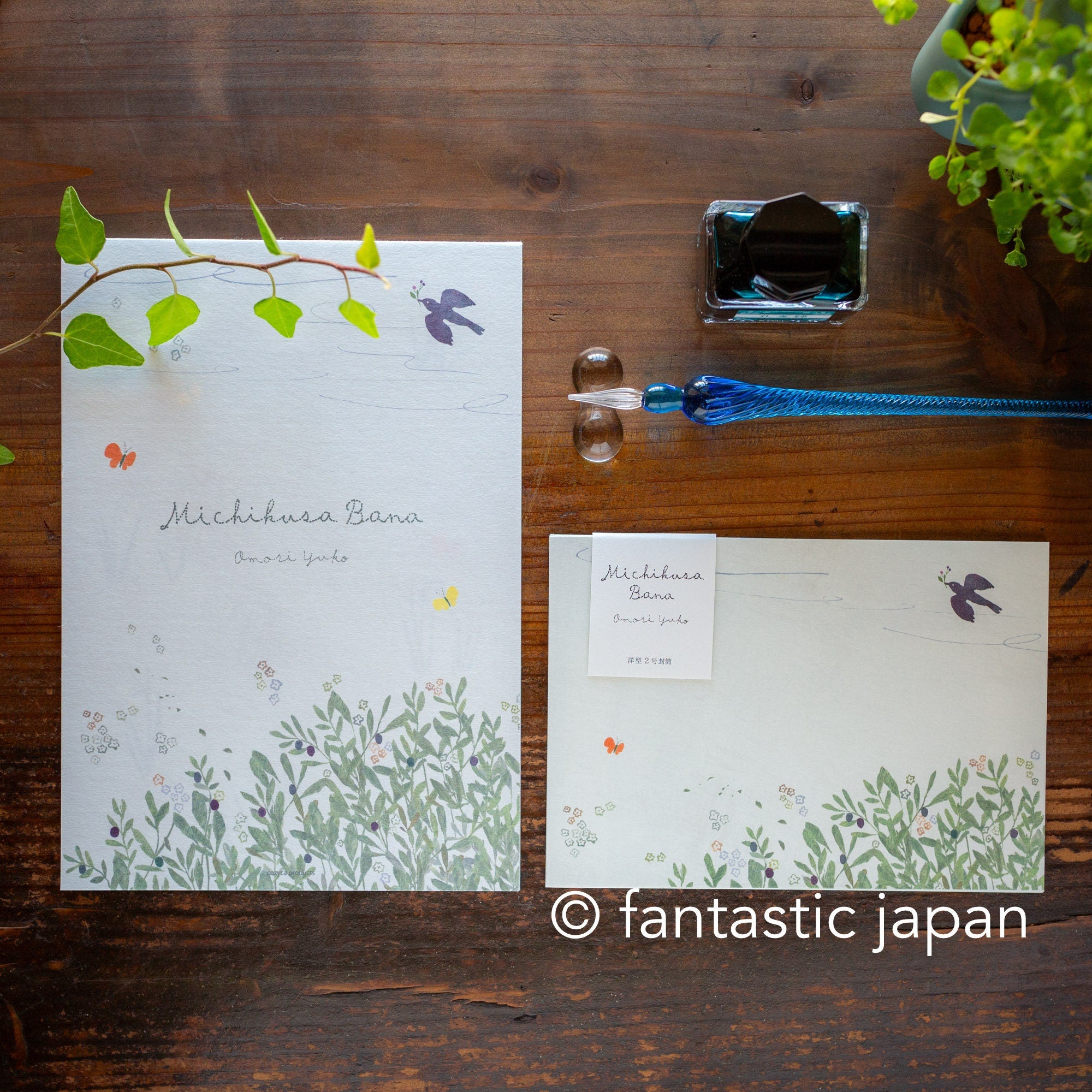 Japanese Washi Writing Letter Pad and Envelopes -Roadside flowers- by ...