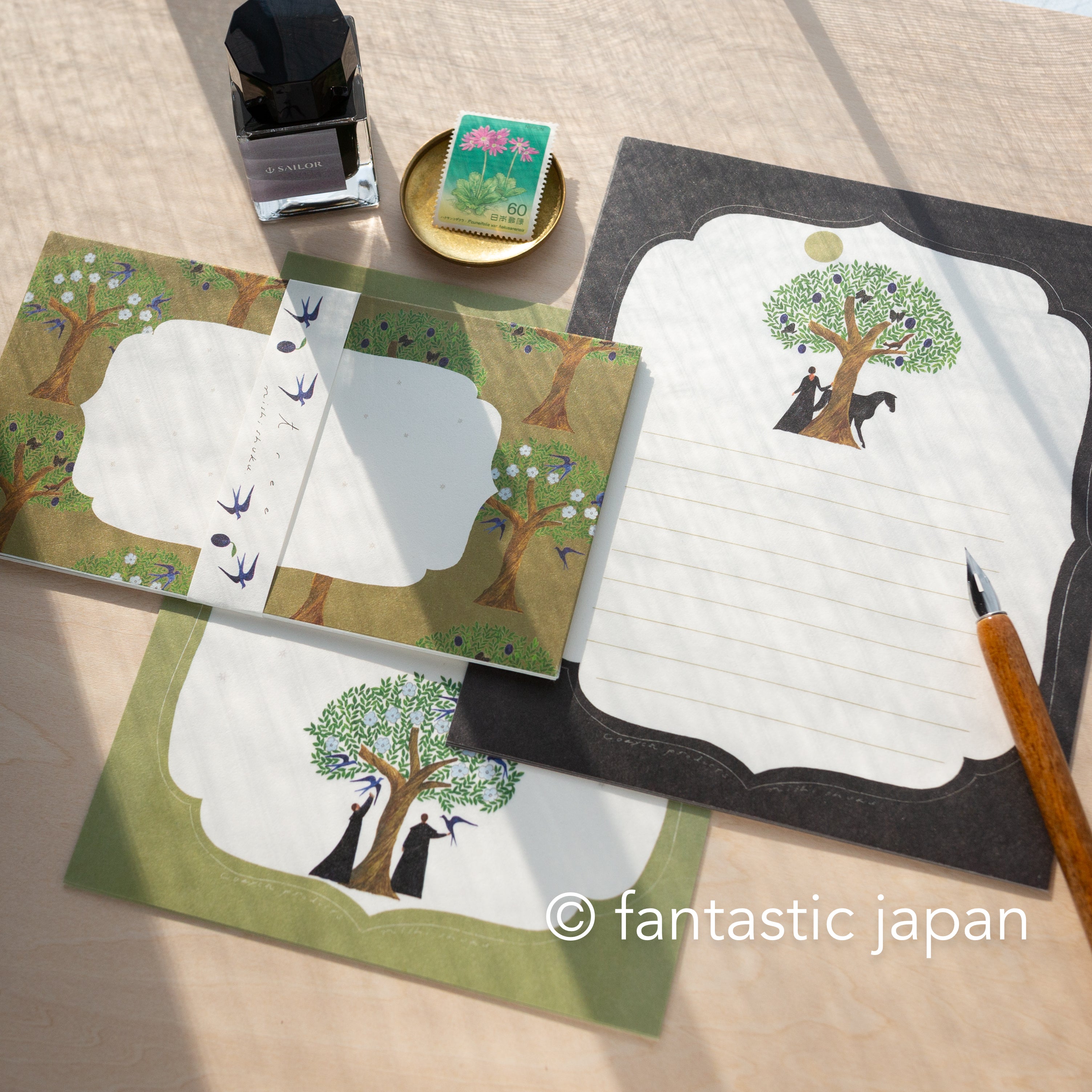 Japanese Letter Set -tree- by nishishuku – Fantastic Japan